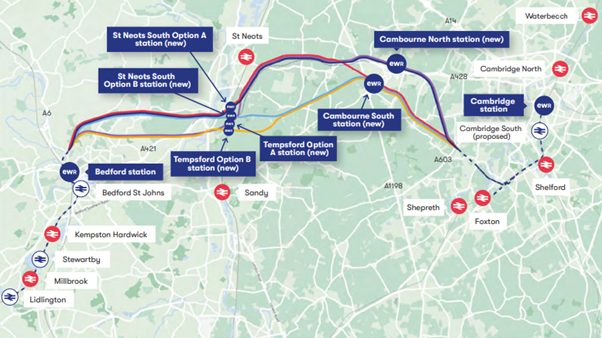East West Rail Update – 5 possible routes